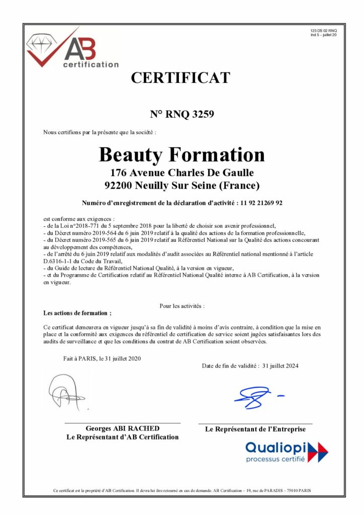 Nos formations - Beauty Formation